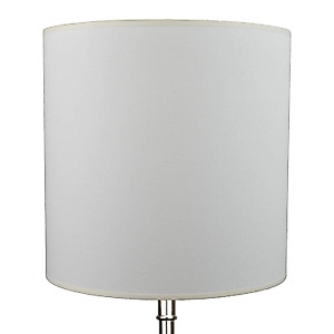 FenchelShades.com 12" Top Diameter x 12" Bottom Diameter 12" Height Cylinder Drum Lampshade USA Made (Linen Cream)