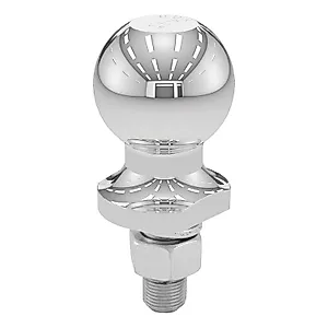 CURT 40097 Chrome ATV, UTV, Lawn Tractor Hitch Ball, 2,000 lbs, 2-Inch Diameter, 5/8 x 1-3/4-Inch Shank