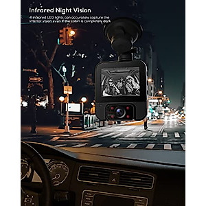 iZEEKER 2K Dash Cam Front and Inside, 1440P Dual Dash Camera for Cars with Starvis Sensor, Infrared Night Vision for Taxi Driver, Accident Record, Loop Recording, Parking Mode