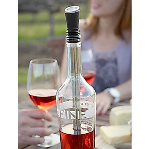 Soireehome Tempour Gourmet Aerator, Filter, Stopper, and Chiller for Wine and Liquor- Gift for Hosting, Perfect For Wine Tasting and Parties