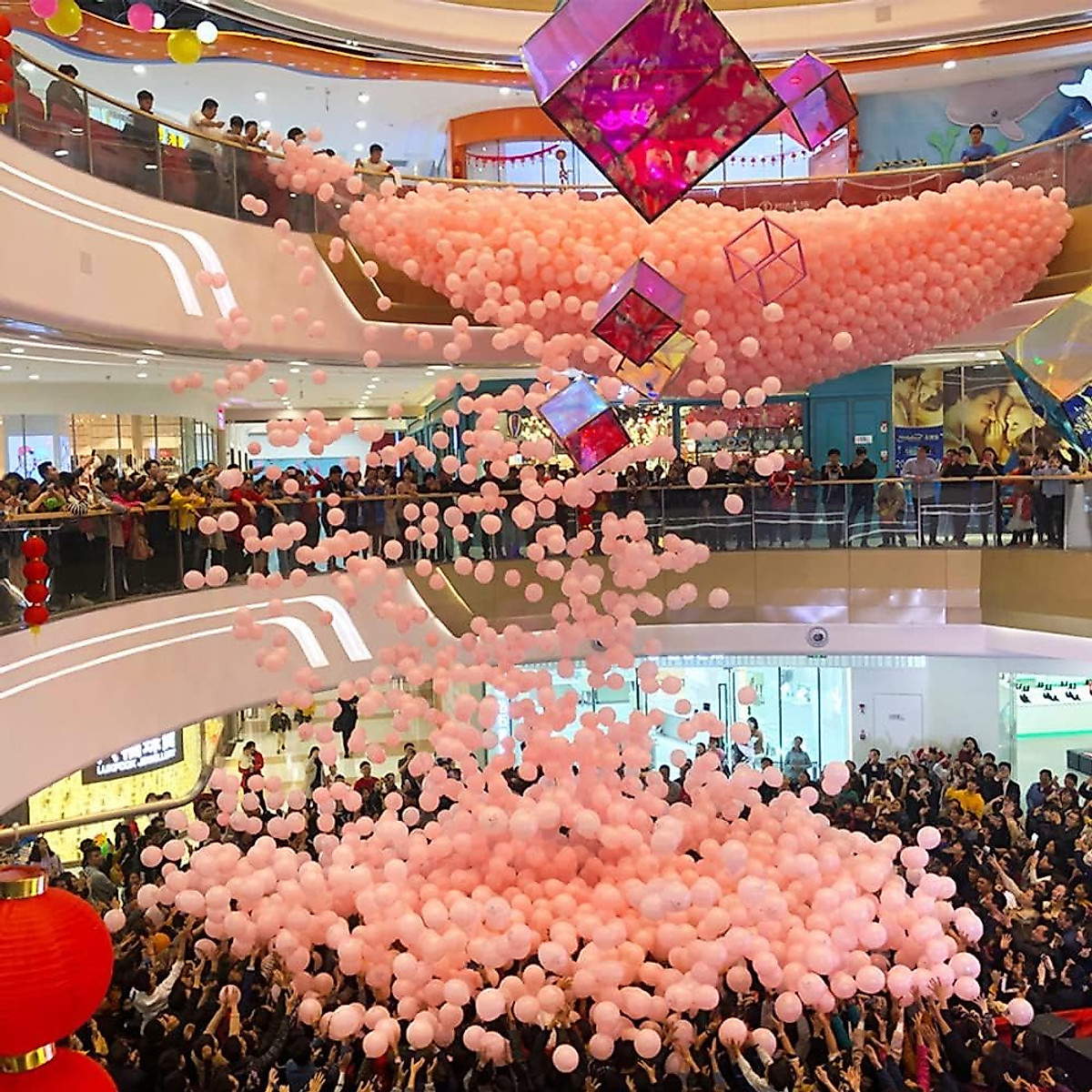 Wantu YX Balloon Drop Net Large Balloons Release Net for Transport Reusable Balloon Flying Net For Birthday Celebration, Graduation, Wedding, New Year Eve Party Supplies (100 balls(7.87x3.28 Ft))