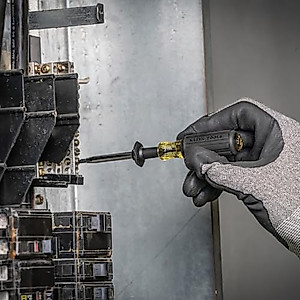 Klein Tools 85153K Slotted Screw-Holding Screwdriver Set, 3/16-Inch, 1/4-Inch Split-Blade Flat Head Driver, Positive Gripping Action, 2-Piece