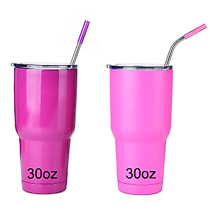 ALINK 8-Pack Stainless Steel Straws, 10.5” Long Reusable Replacement Metal Straws for 20 30 OZ Yeti Tumbler, RTIC, Tervis, Mason Jar, With 8 Silicone Tips, 2 Cleaning Brush and 1 Carrying Case