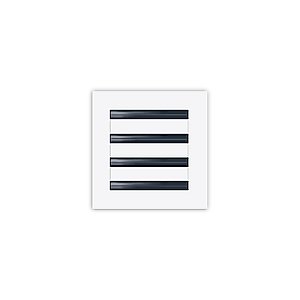 BUILDMART - 8x8 Modern AC Vent Cover - Decorative White Air Vent - Standard Linear Slot Diffuser - Register Grille for Ceiling, Walls & Floors - Texas Buildmart