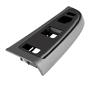 cciyu Light Gray and Black Window Switch Bezel Front Left Drivers Side Replacement Fits for Chevy Silverado 1500 2500 3500 2004-2006 for GMC Sierra 1500 2500 3500 2004-2006 Replace 89045124
