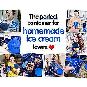 Polar Creme Ice Cream Containers for Homemade Ice Cream - 2 Containers - 1.5 Quart Each
