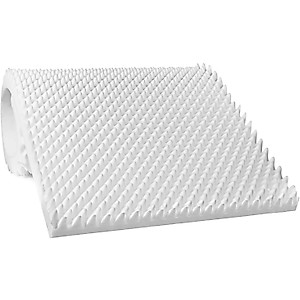 AK Trading 2.5" Thick CertiPUR-US Certified Convoluted Hospital Mattress Pad, Egg Crate Foam Foam Sheet | Mattress Pad (Medical Bed, Mattress Topper, Chairs) - Made in USA (2.5" x 24" x 72"), White