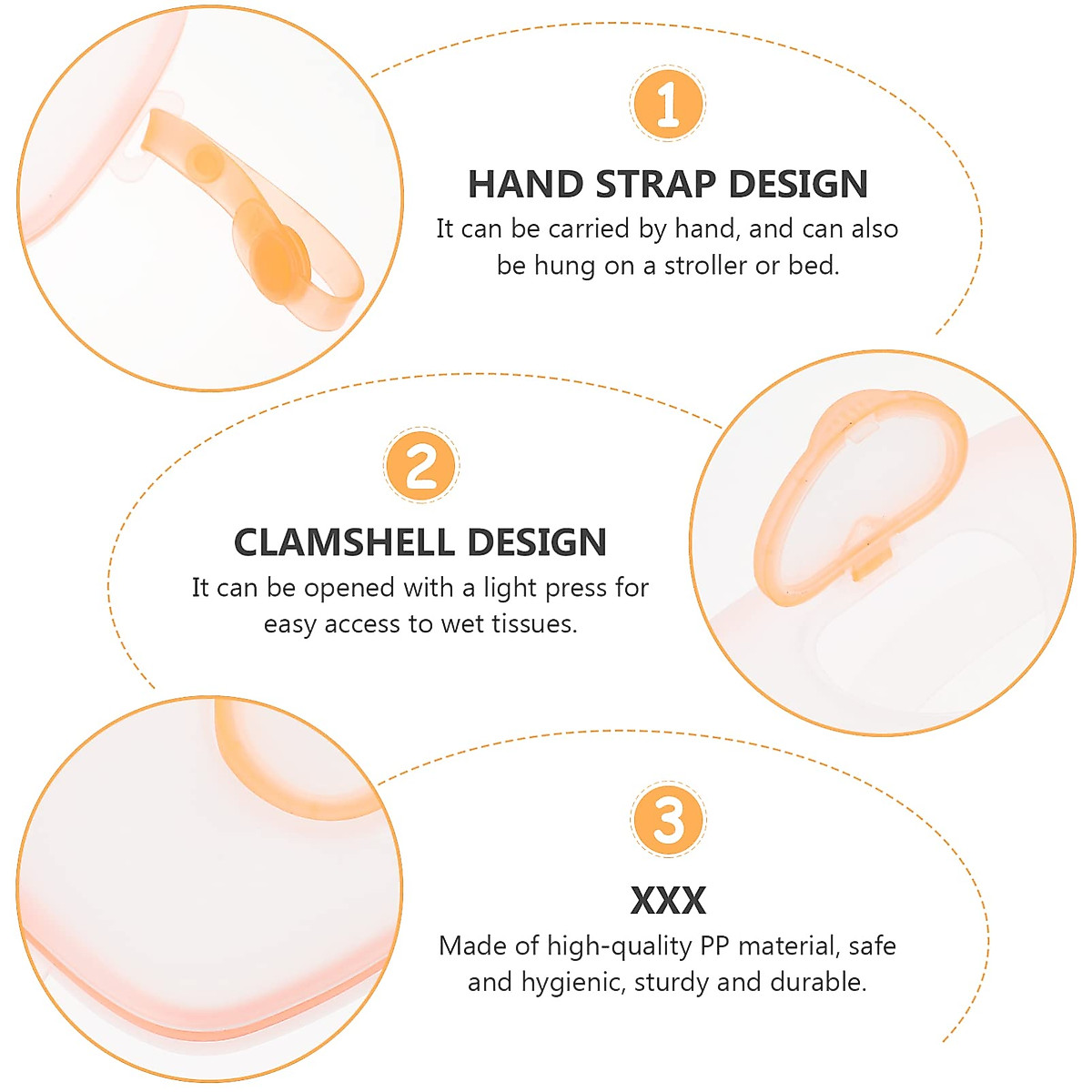 HEMOTON Portable Wipes Dispenser Baby Wipes Dispenser Travel Wipes Case Baby Wipe Holder Infant Wipes Storage Box Wet Tissue Box for Travel Home Office Cars