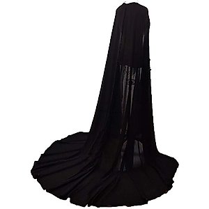 Bridal Veils, Dark Knight Cape Cosplay Costume for Men Women, Black (3M)