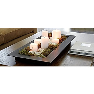 Set of 3 Pillar Candles 3" x 3" Unscented Handpoured Weddings, Home Decoration, Restaurants, Spa, Church Smokeless Cotton Wick - White