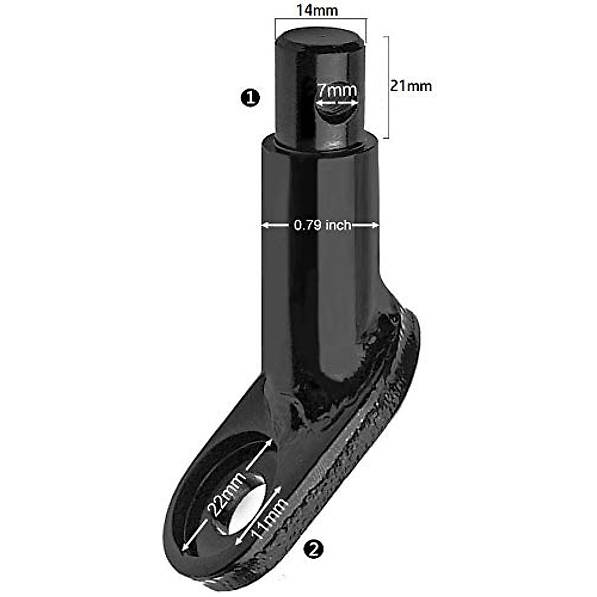 NAIVE BLUE Bike Bicycle Trailer Coupler Replacement Steel Trailer Hitch Mount Adapter for Most Bike Trailers, Black-2PCS