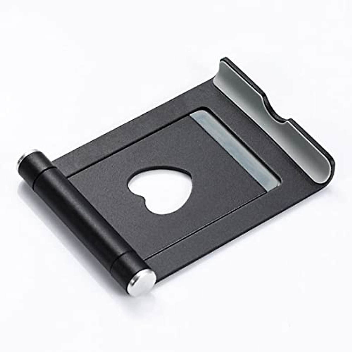 Cell Phone Stand Desk Adjustable Aluminum Mobile Phone Holder 360 Degree Compatible for iPhone 13 12 Pro Max, iPhone 11 X SE XS XR 8 Plus 6 7 6S Samsung Galaxy Note20 S20 S10 S9 S8 S7 (Black)