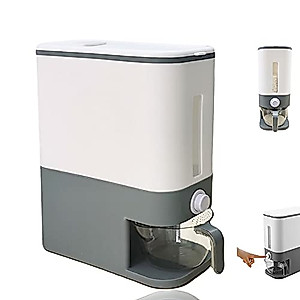 CREAMOON 23Lbs Rice Dispenser Cereal Dispenser Countertop Large Sealed Grain Container Dry Food Dispenser Rice Bucket Rice Storage Box Grain Storage--A Neat Way to Store Rice