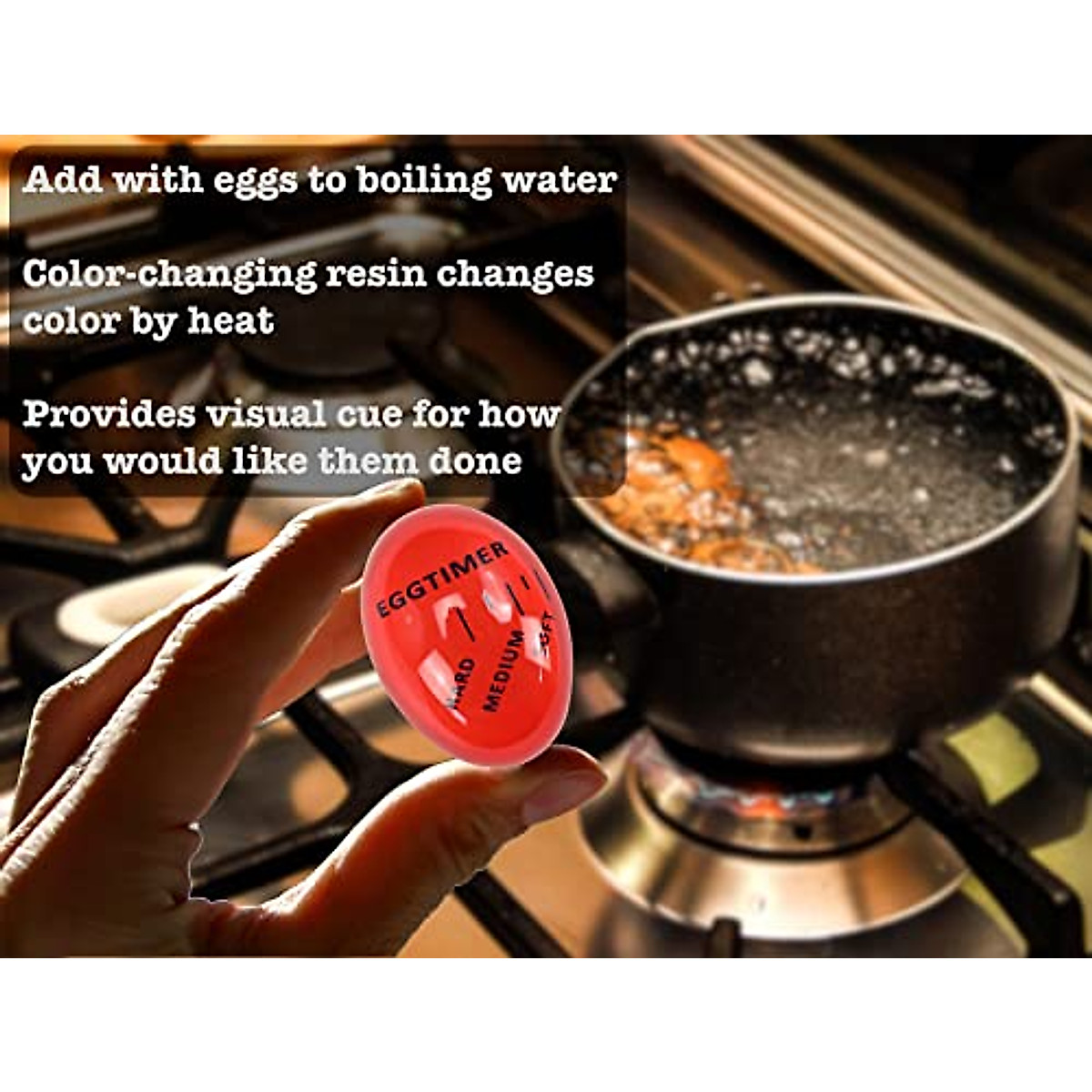 Iconikal Thermal Color Changing Egg Timer, 2-Pack