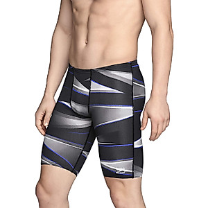 Speedo Men's Standard Swimsuit Jammer Endurance+ Printed Team Colors, Infinite Blue, 30
