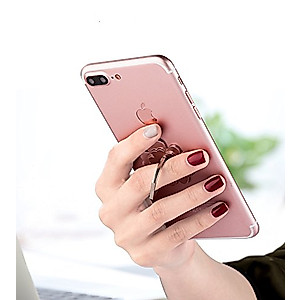 ZYluoke Cell Phone Holder,Universal Smartphone Flower Shape Ring Grip Finger Ring Kickstand Car Mounts with 360 Rotation for All The Phones, Tablet Computer (Square)