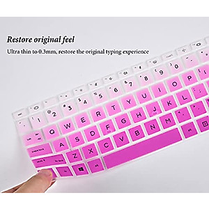 Keyboard Cover Skin for HP EliteBook 840 845 G8 14 Inch Notebook, HP EliteBook 845 840 G7 14" Notebook Keyboard Protector[Not Fit for HP Elitebook 840 G5/G6]-Gradual Purple