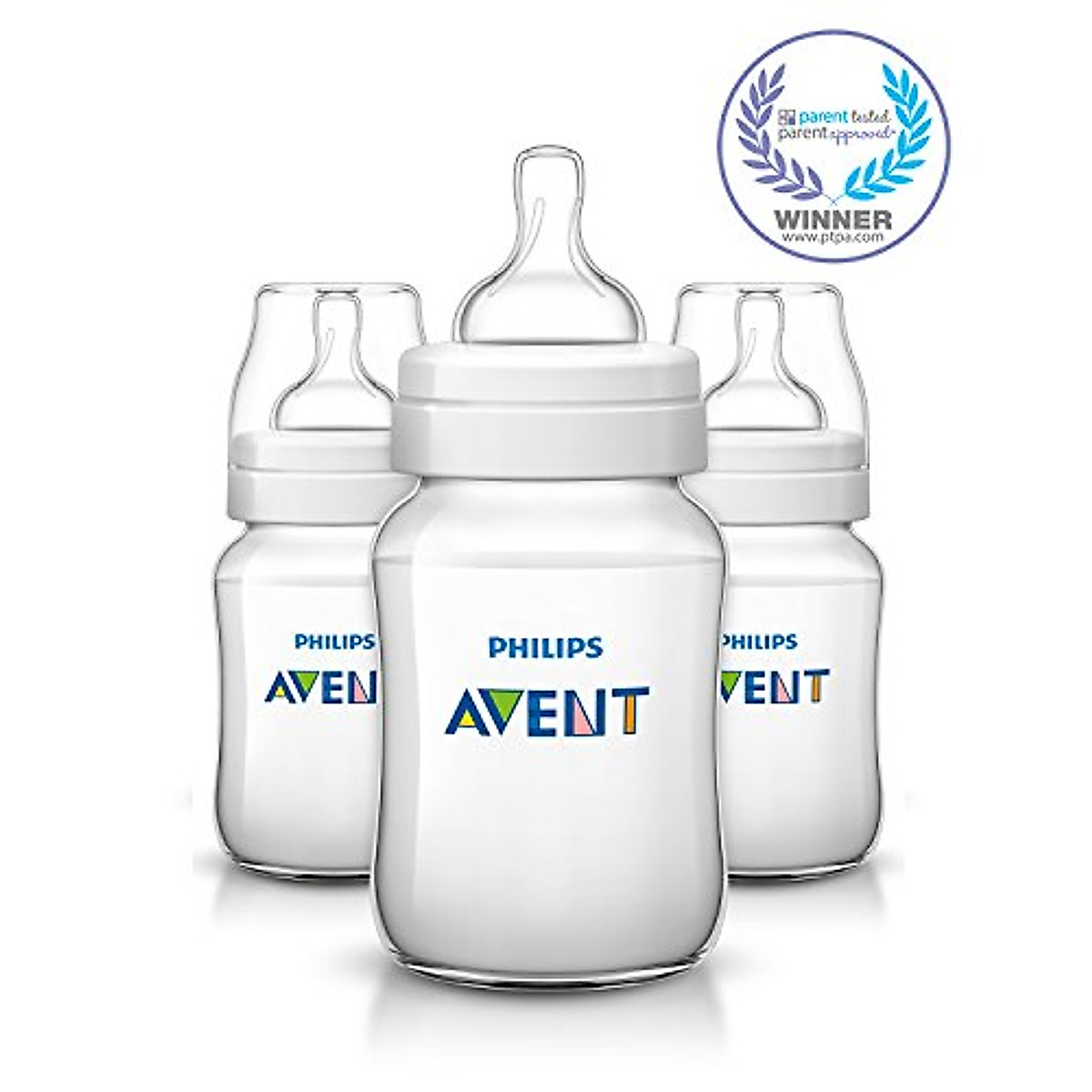 Philips Avent Anti-colic Baby Bottles Clear, 9oz 3 Piece