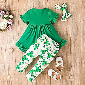 Reokoou St. Patrick's Day Baby Pink Outfit Purple Skirt Outfit Love Sweater Red Outfit Toddler Outfits for Girls