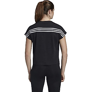 adidas Women's Must Haves 3-Stripes Tee Black/White Large