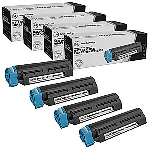 LD Products Compatible Toner Cartridge Replacement for Okidata 45807105 (Black, 4-Pack) Compatible with Okidata MB472w, MB492, MB562w, B412dn, B432dn & B512dn