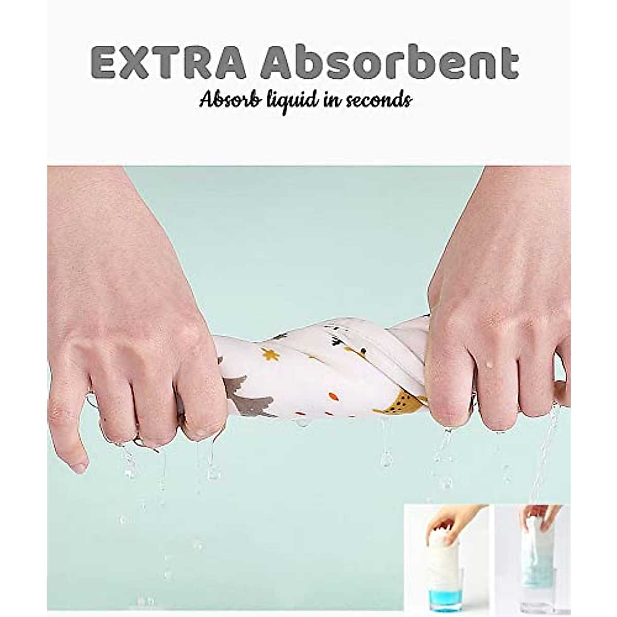 Baby Burp Cloths Muslin Washcloths 6Pack - Muslin Burp Cloths Hanky Large 20''x10'' Extra Soft Absorbent Baby Burp Rags for Newborn 100% Cotton for Boys Girls Gift 6 Layers Machine Washable