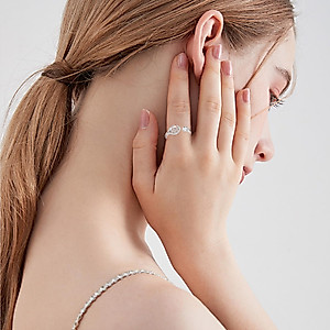 Peireara Tennis Racket Ring 925 Sterling Silver Adjustable Open Tennis Racket Ring, Engraved I Love You Forever Tennis Themed Sport Jewelry Gifts for Women Mom