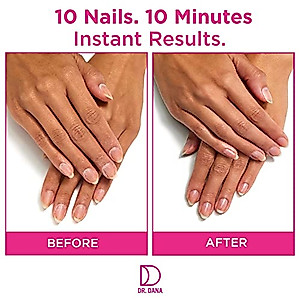 Dr. Dana Nail Repair for Damaged Nails - Nail Strengthener for Thin Nails, Nail Strengthener for Damaged Nails - Nail Products with Exfoliator, Primer Nail Buffer, and Moisturizer for Brittle Nails
