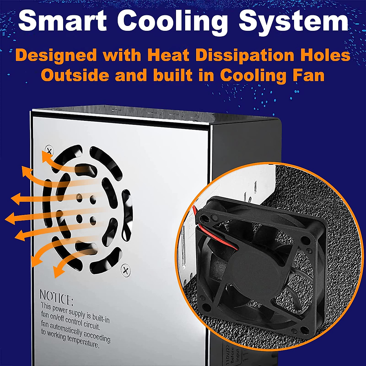 New Version AC to DC Converter, EAGWELL SMPS 110V AC to 12V DC Converter Power Supply Adjustable Switch Power Supply Transformer Max 50A 600W