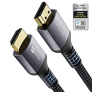 Stouchi 8K HDMI 2.1 Cable 6ft 48Gbps, (Certified) Ultra High Speed HDMI Cables, 8K60Hz 4K120Hz 144Hz eARC HDCP 2.2&2.3 SBTM HDR10+ Dolby Compatible with PS5/PlayStation 5/Xbox Series X/Apple TV 4K