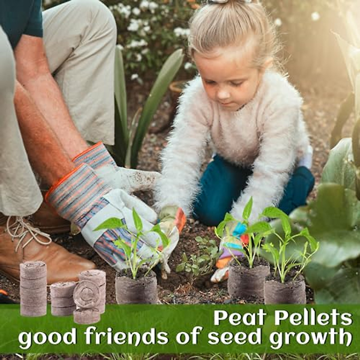 200 Pcs Peat Pellets - 30mm Seeds Plant Starting Plugs, Compressed Nutrient Fertilizer Fiber Soil Block, Plant Pods Bulk for Seedling Transplanting Herb Flower Vegetables