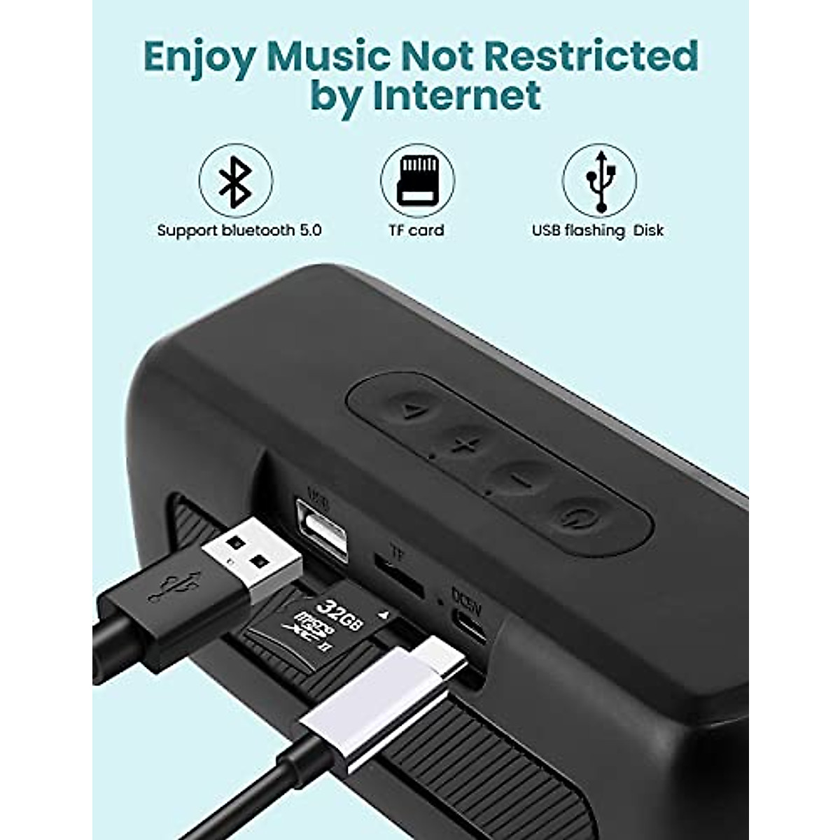 LENRUE Bluetooth Speaker,Wireless Portable Speakers with TWS, 12H Playtime, Clear Sound for Home,Travel and Outdoor,Handfree Calls Compatible with for iPhone, Samsung Android and More