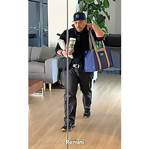 New 2024 Canvas Tote Bag, available in XL or Medium Size, Folds Flat, Slip-in Pockets, Removable Base, Anti-Theft Pocket