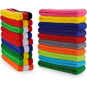 ONUPGO Sweatband Set Sports Headband Wristband Set Sweatbands Terry Cloth Wristband Wrist Sweatband Headbands Moisture Wicking Sweat Absorbing Head Band