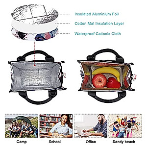 Lunch Bag Cooler Bag-Insulated Lunch Box Water-resistant Thermal Container Lunch Cross-body Tote Bag for Work/Park/Picnic/Beach
