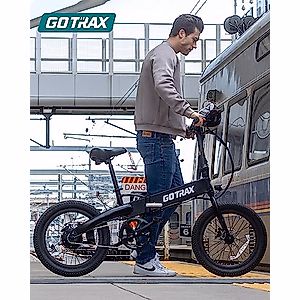 Gotrax F1 20" Folding Electric Bike for Adults, 20Mph Power by 350W, Weighs Only 45lbs, 48V Removable Battery and Smart LCD Display, 5 Pedal-Assist Levels, Suitable for Leisure Riding &Commuting White
