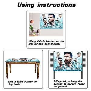 Soccer Birthday Party Decorations Football Banner Soccer Theme Birthday Party Decorations for Boys Indoor Outdoor Soccer Birthday Party Supplies, 59.1 x 39.4 inches