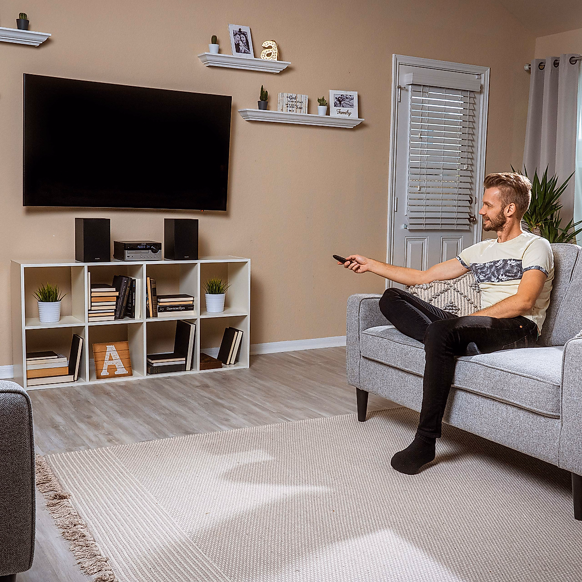 PHILIPS Bluetooth Stereo System for Home with CD Player, MP3, USB, Audio in, FM Radio, Bass Reflex Speaker, 60W, Remote Control Included