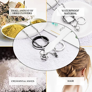 XIUDA Cremation Urn Necklace for Ashes Eternal Memory Carved Keepsake Stainless Steel Urn Jewelry Memorial Ash Holder
