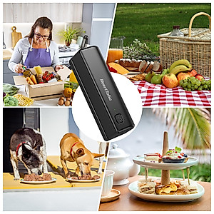 HEERTTOGO Heating Sealer, Mini Sealer Machine Rechargeable 3000mAh, Heating Quick Sealer for Food Bag, Chips and Snacks Bags Freshness, Portable item for Kitchen, Picnic, Gift for Family, Friends