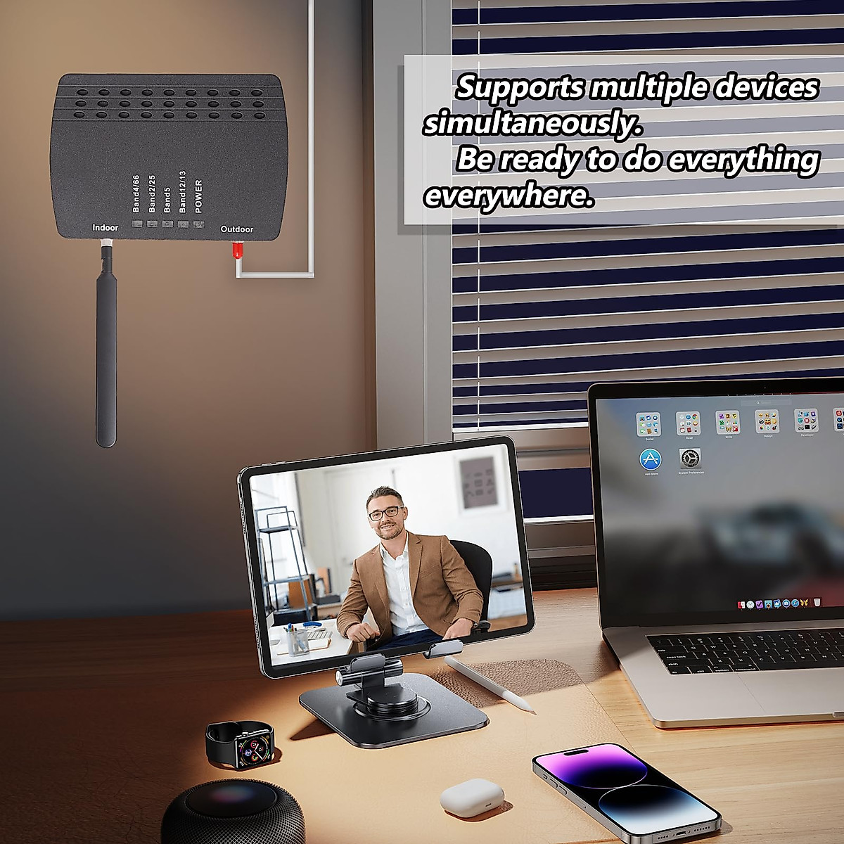 Cell Phone Booster for Home, Cell Phone Signal Booster Kit, Up to 2500 sq ft,Boost 4G 5G LTE Data for Verizon AT&T T-Mobile and All U.S. Carriers,FCC Approved