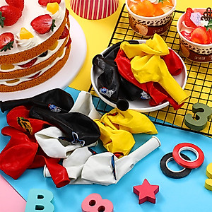 40 Pack Race Cars Balloons Birthday Party Supplies,12 Inch Checkered Flags Racing Party Latex Balloons for Race Fans Birthday Party One Two Fast Birthday Party Decorations Supplies