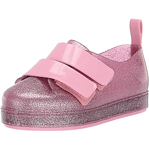 mini melissa Girl's Go Sneaker BB (Toddler/Little Kid) Pink Glitter 5 Toddler M