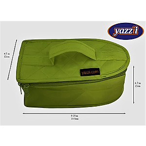 Yazzii Iron Storage Case - Iron Protective Cover - Travel Iron Holder with Handle & Zipper Closure - Iron Carrying Storage Bag - Dustproof & Easy to Carry Green