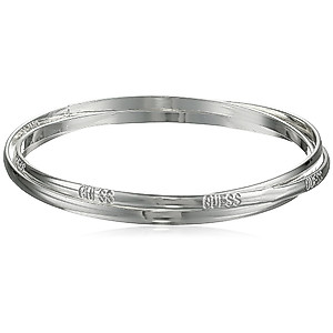 GUESS "Basic" Silver 3 Piece Interlocking Bangle Bracelet
