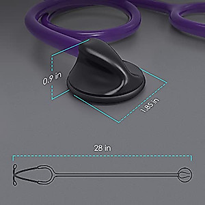 Clairre Single Head Stethoscope for Doctors/Nurses/Nursing Students, for Medical and Home Use (Purple Tube, Without EVA Case)
