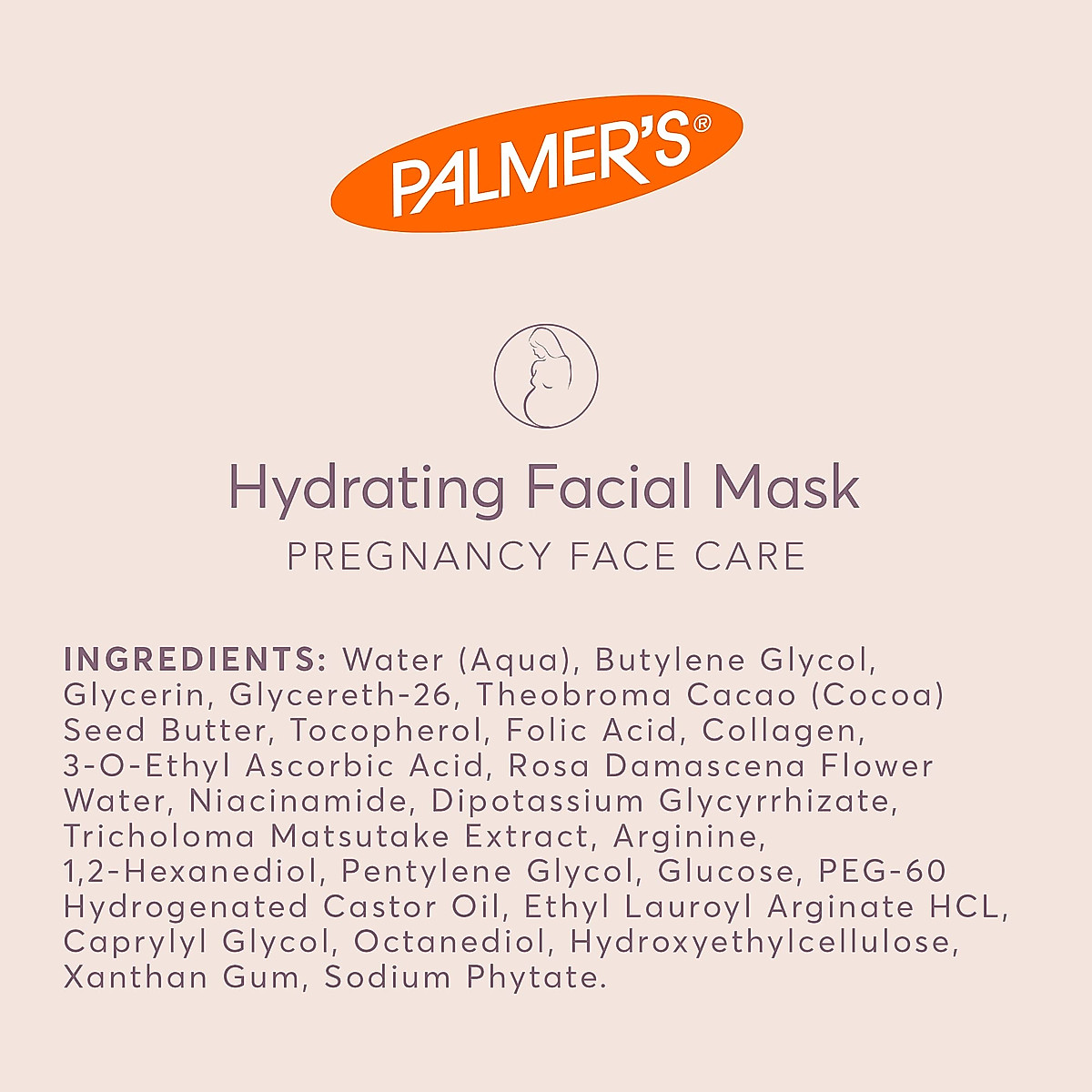 Palmer's Pregnancy Hydrating Facial Sheet Masks, 0.95 fl. oz. (Pack of 5)