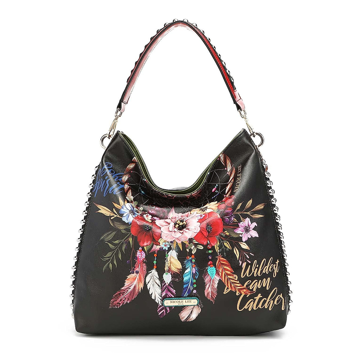 Nicole Lee Bohemian Black Shoulder Bag