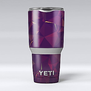 Design Skinz Purple and Orange Geometric Shapes - Skin Decal Vinyl Wrap Kit Compatible with The Yeti Rambler Cooler Tumbler Cups