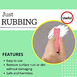 Rust Eraser for Knives Kitchen Stoves Wood Finish and Bicycles Multi Purpouse Cleaning Rubber Eraser Remover Dirt Stains, Set of 3 (Fine, Coarse, Extra coarse) Made in Japan